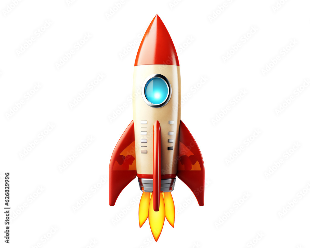 Rocket taking off for a mission to send a spaceship into outer space ...