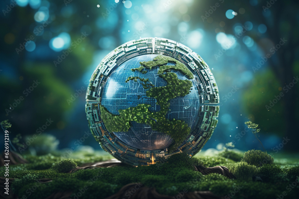 Green Earth showcasing Environmental Technology and Sustainable ...