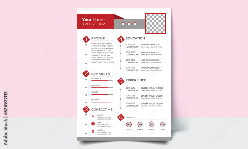 Modern and creative cv resume design template. Resume template for job ...