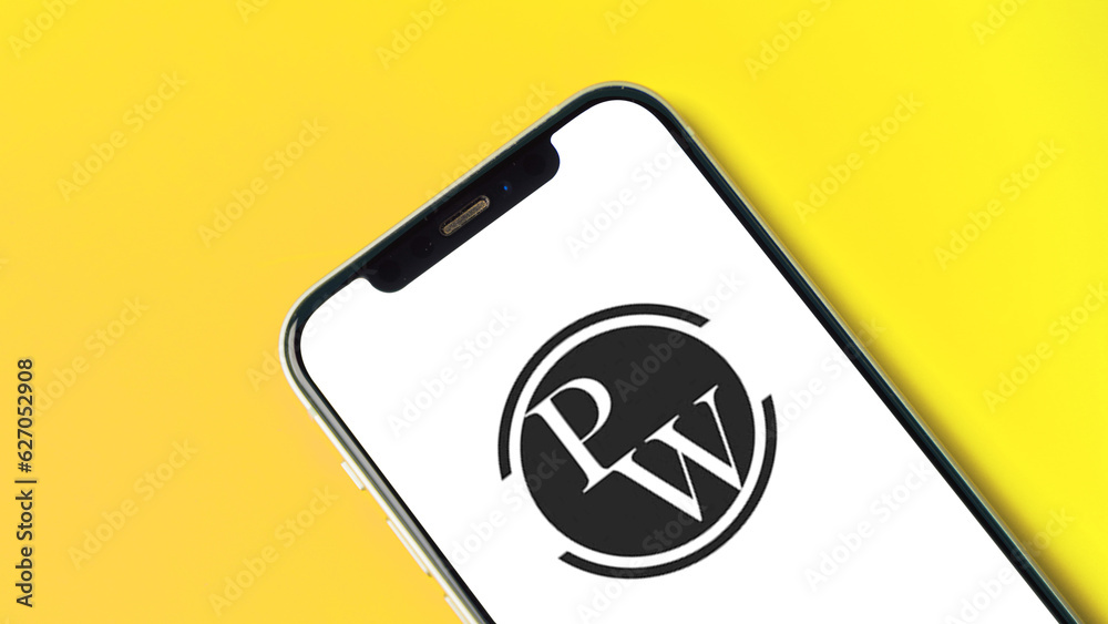 PhysicsWallah on mobile phone screen, also known as PW or Physics ...