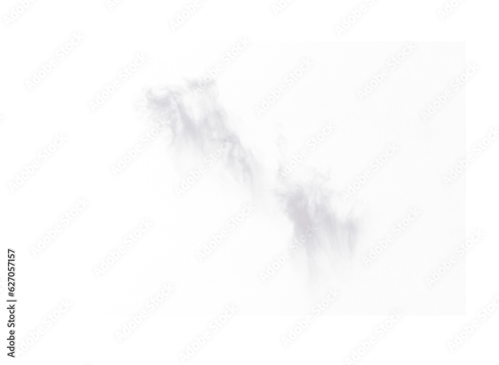 Illustration Stock Grey smoke cloud, fog or smokey flare and realistic steam or gas, mist ...