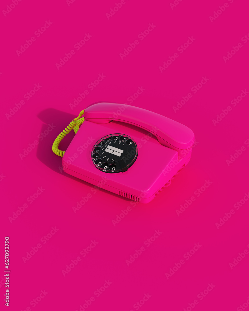 Telephone pink vintage nostalgia fluorescent glamorous empowering ...