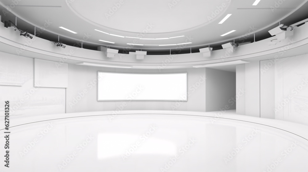 White Studio. White wall with light. White background. White back drop ...