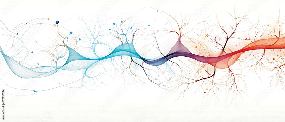 Wonders of Nerve Fibers,intricate world of nerve fibers,Generated with ...