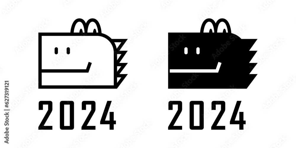 Monochrome character design concept. Cute mascot. Vector illustration ...