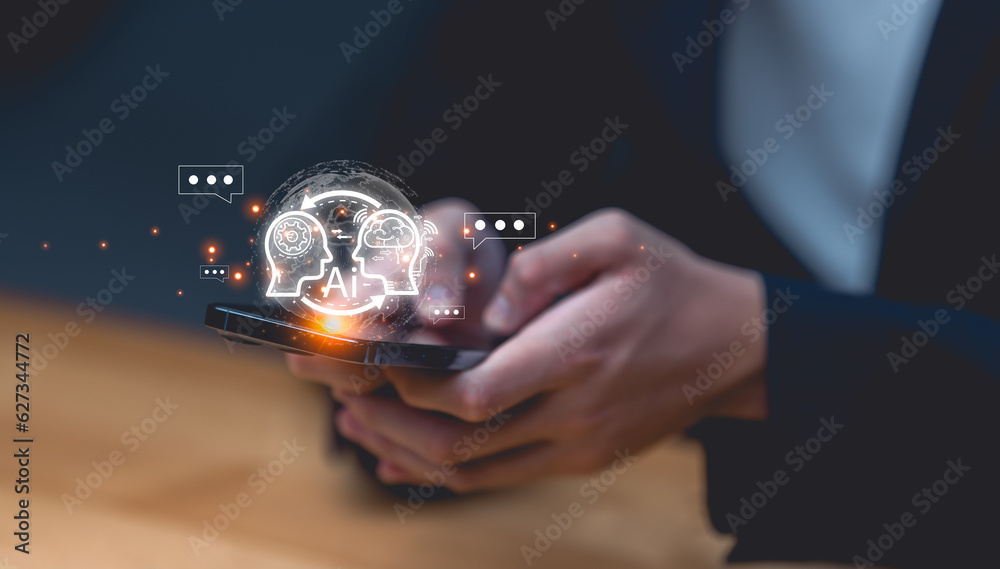 Chatbot Chat With Ai Artificial Intelligence Man Using Technology