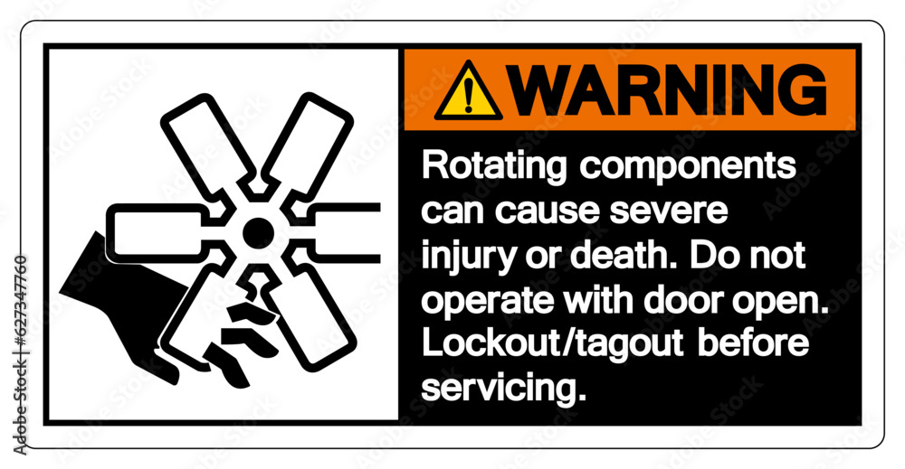 Warning Rotating components can cause severe injury or death. Do not ...