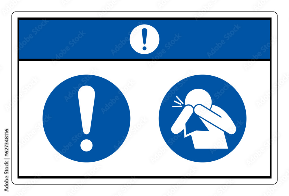 Notice Cover your cough and sneeze Symbol, Vector Illustration ...