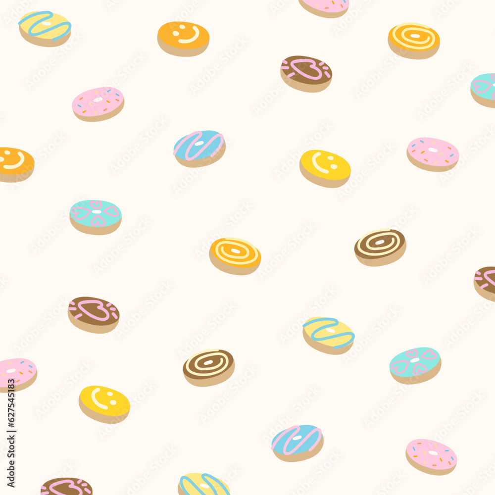 Illustration of donuts for wallpaper, sweet dessert background ...