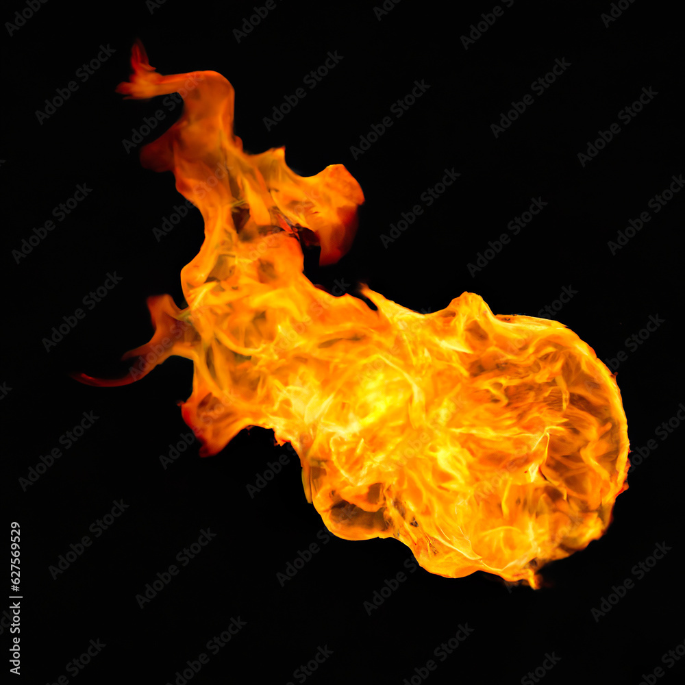 Meteorite or fireball. ball of fire. glowing magma sphere. large sphere ...