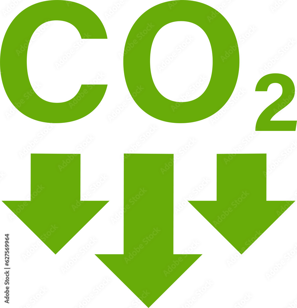 reducing CO2 emissions icon stop climate change sign for graphic design ...