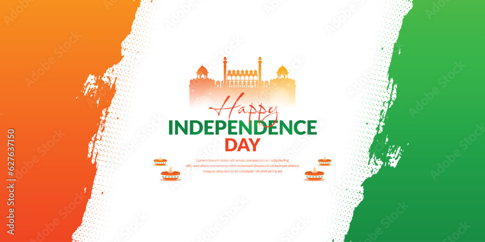 15th August india Independence Day advertisement banner design with ...