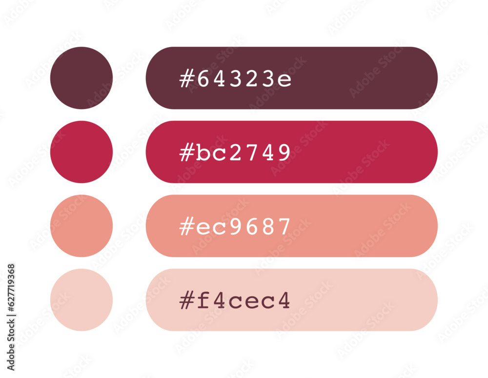 Magenta pink color palette, vibrant colors catalog, color matching, RGB ...