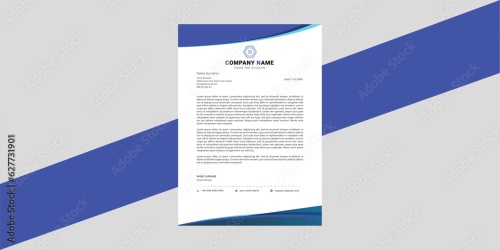 letterhead, print ready, business letterhead, creative letterhead ...