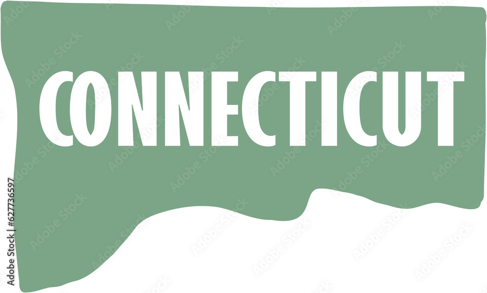 outline drawing of connecticut state map. Stock Illustration | Adobe Stock