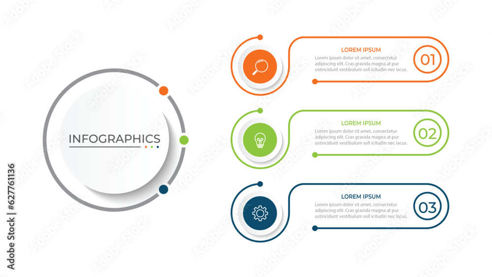 Modern infographic template. Creative circle element design with ...