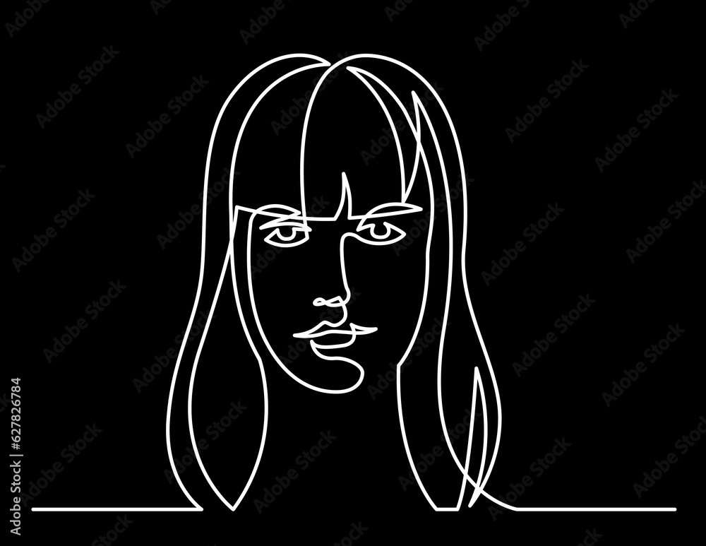 continuous line drawing vector illustration with FULLY EDITABLE STROKE ...