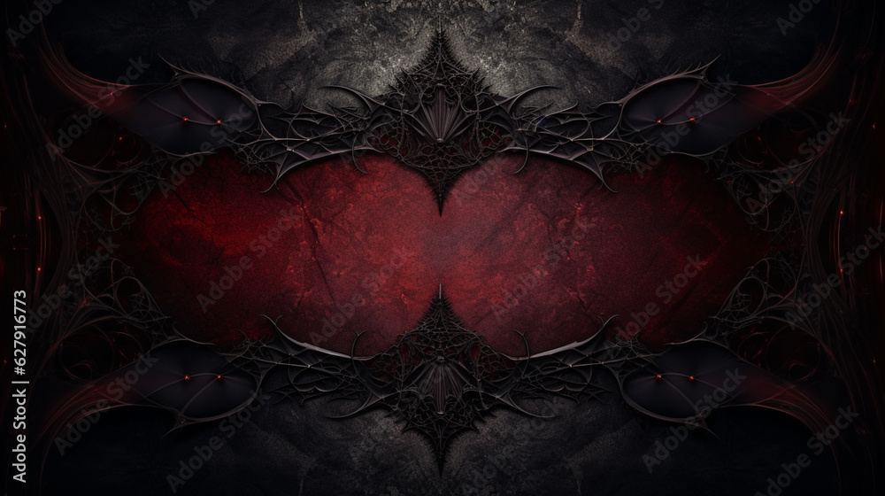 Gothic border, frame with dark background. Banner, card. Generative AI ...
