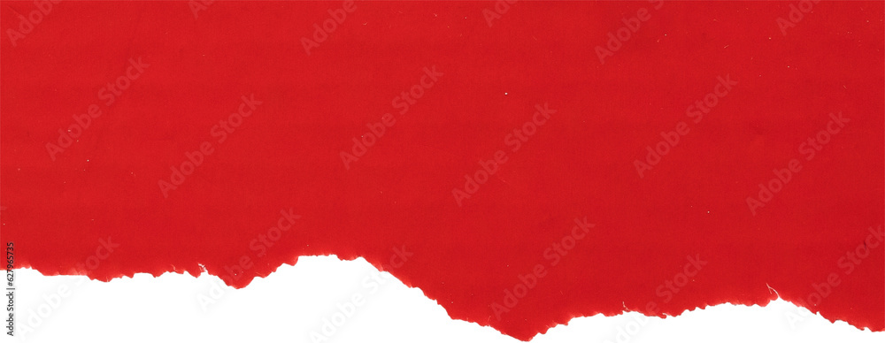 Red ripped paper torn edges strips isolated on white background Stock ...