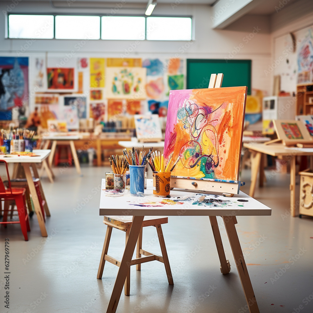 Unleashing child creativity - a colorful and vibrant image of a school ...