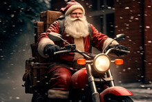 Motorcycle Santa Free Stock Photo - Public Domain Pictures