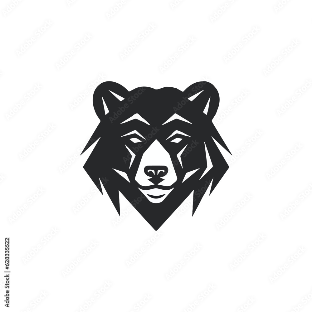 Modern Bear Logo design template isolated on white background, Creative ...