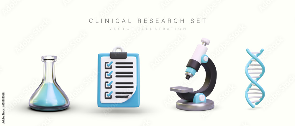 Realistic explorer accessories. Items for conducting laboratory ...