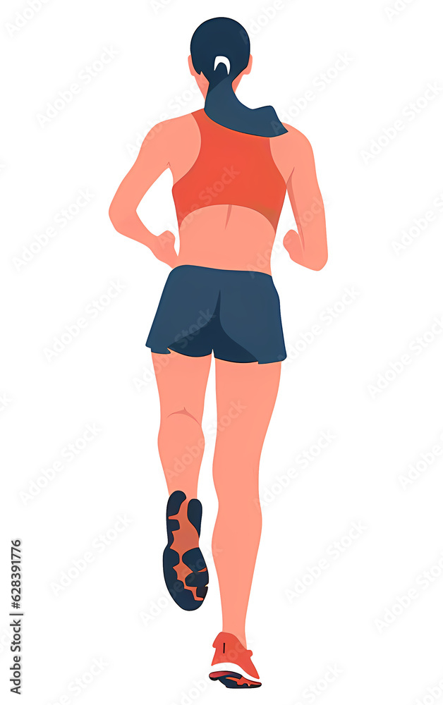 Sprinter, runner vector illustration, transparent background png ...