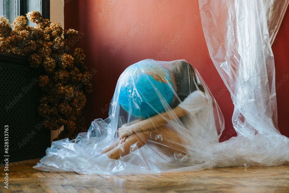 Fotografie environmental disaster, the problem of plastic pollution of ...
