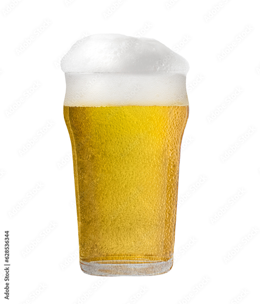 beer in Glass mug with foam with Water drops dew easy to use photo ...