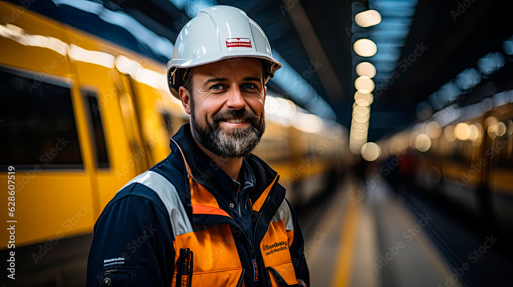 Portrait engineer under inspection and checking construction process ...