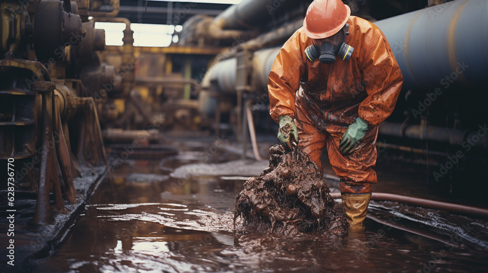 Guardian of Safety: Hazmat Man Collecting Vital Samples, generative ai ...