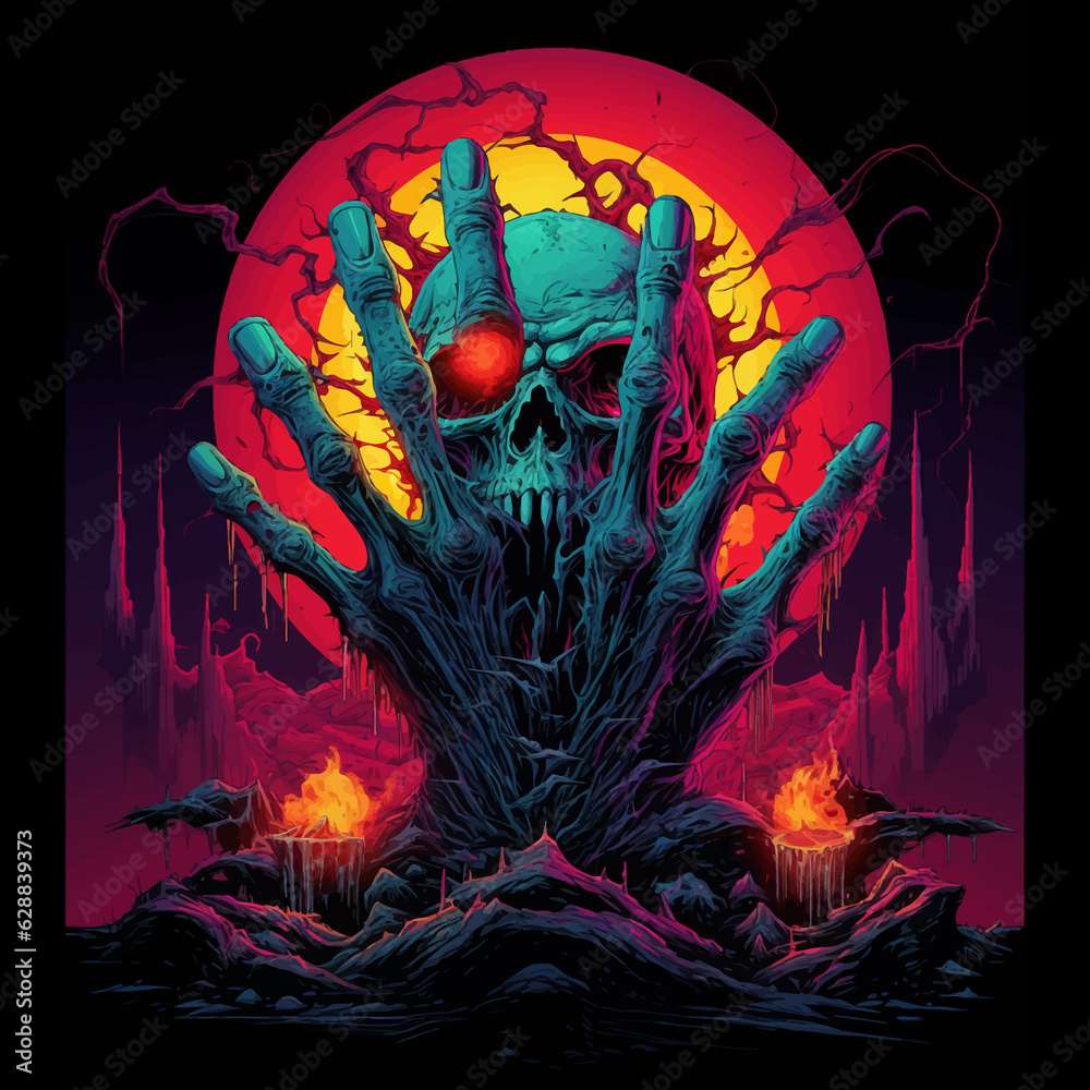 Monster hand with claws. Zombie hand coming out of the ground. Zombie ...