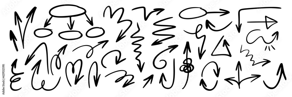 Pencil emphasis arrows hand-drawn in charcoal. Chalk scrawl of bent ...