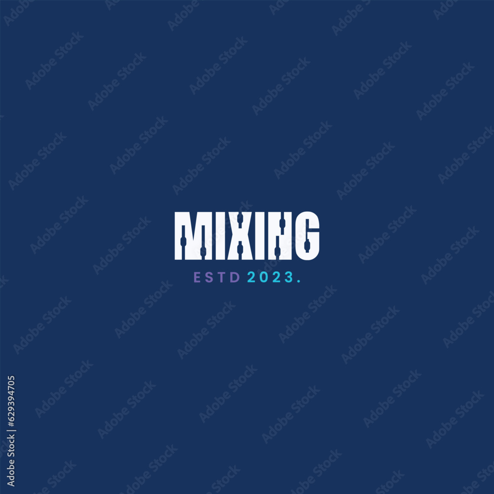 mixing logo design typography concept Stock Vector | Adobe Stock