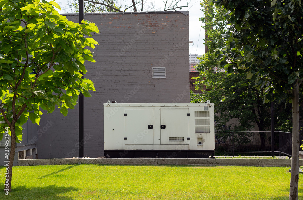 auxiliary diesel generator for emergency power supply. Industrial ...