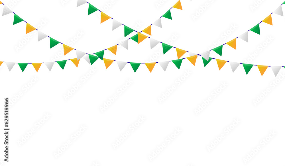 Indian Tri Color Flags Garland Bunting Hanging Decoration for ...