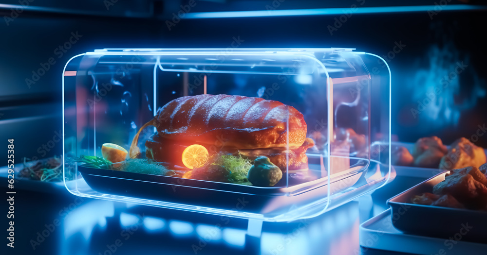 cooking food technology device with future digital oven.innovation ...