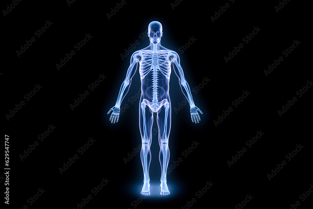 Full human body in x-ray format. Stock Illustration | Adobe Stock