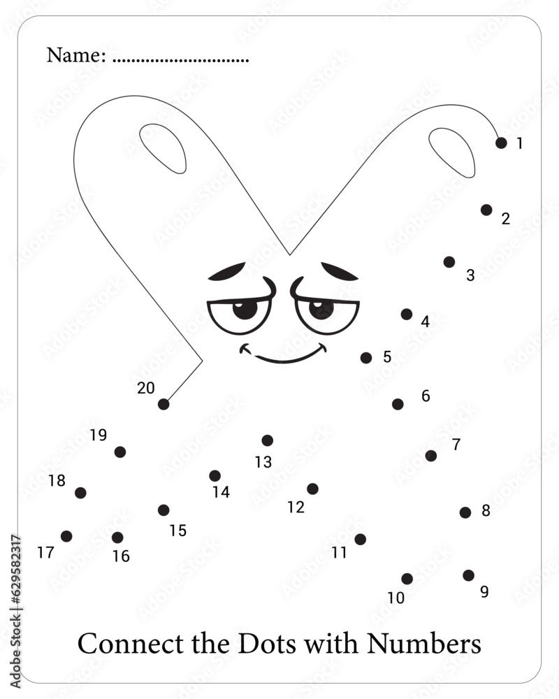 Cute Alphabet Dot To Dot Connect, Coloring Pages for kids, Activity ...