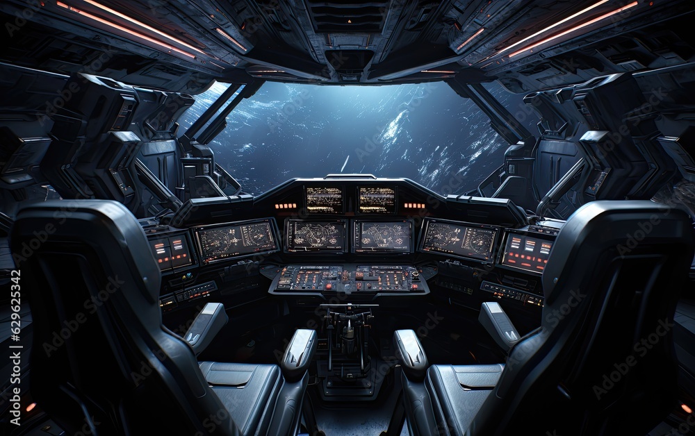 alien cockpit ufo interior Stock Photo | Adobe Stock