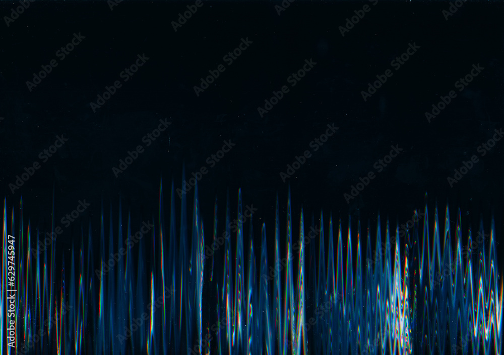 Glitch vibration. Interference noise. Signal error. Black background ...