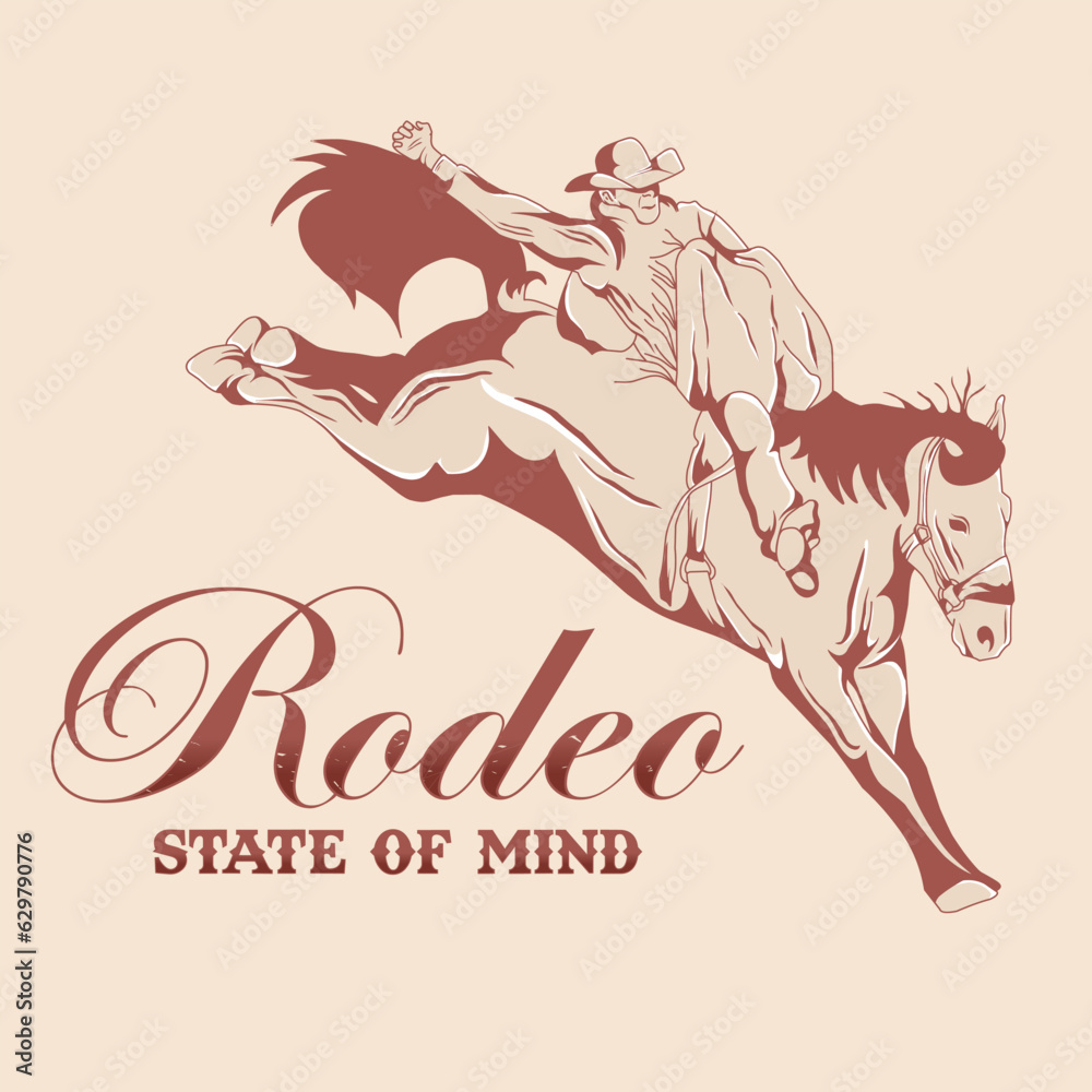 Rodeo Vintage Emblem Logo Vector Stock Vector | Adobe Stock