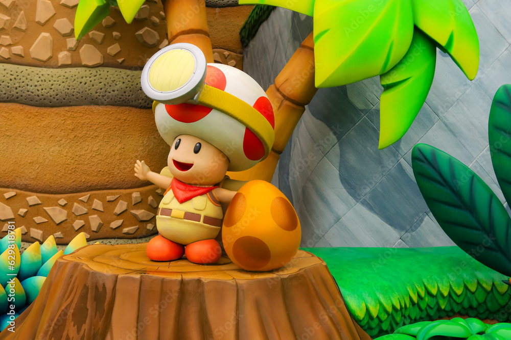 Osaka, Japan - September 17, 2021 - Statue of the character Toad in the ...