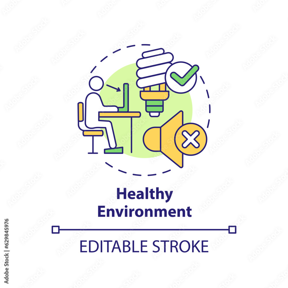 Editable healthy environment icon concept, isolated vector, sustainable ...