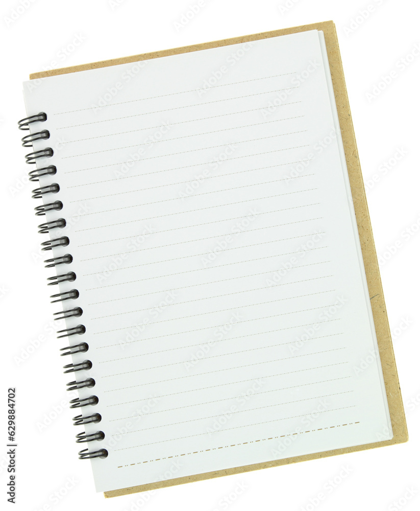 Blank open notebook isolated on transparent background, PNG. Stock ...