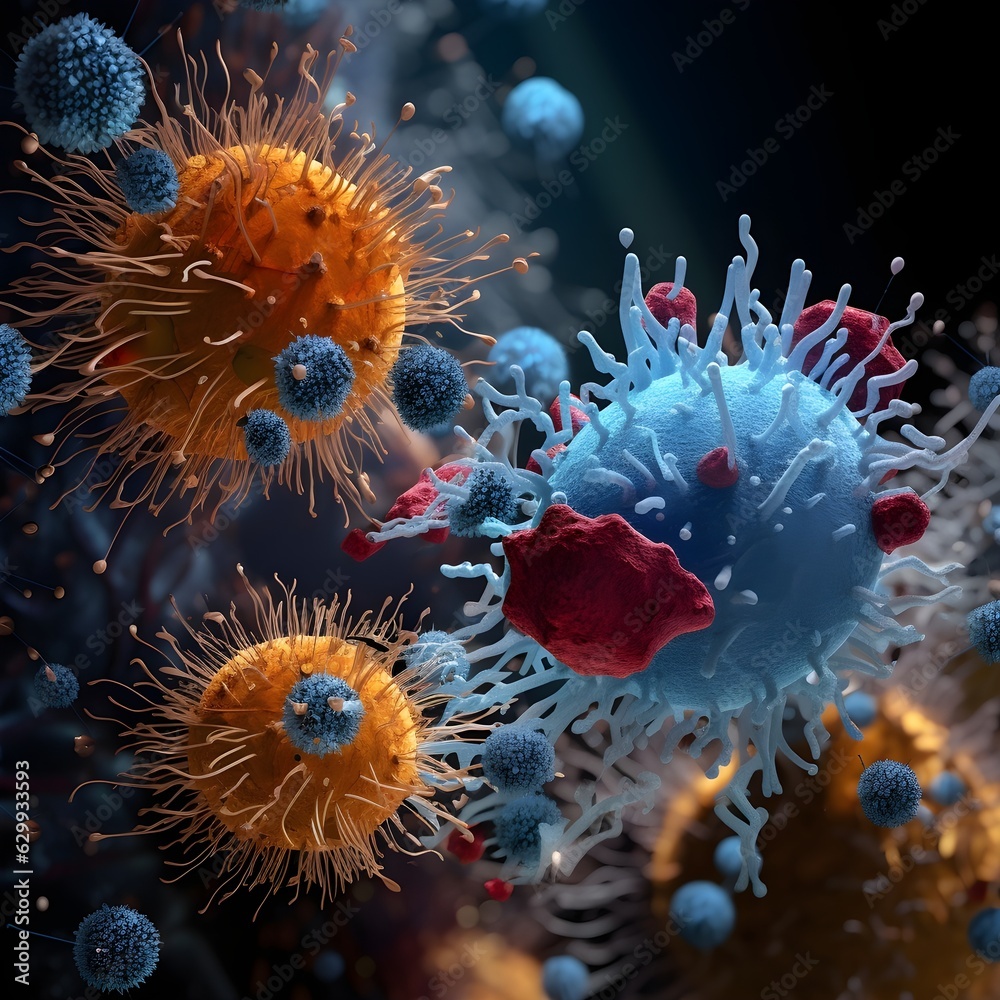 Germs Bacteria . Biology, Science microscopic medicine. treatment ...