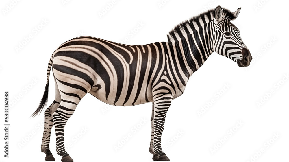 Transparent Graceful Zebra in Full Body: Side View - Captivating Stock ...