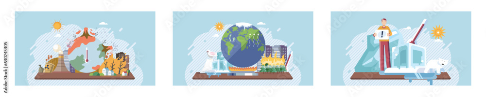 Metaphor climate change, global warming and water crisis. Measuring planet temperature. Global ...