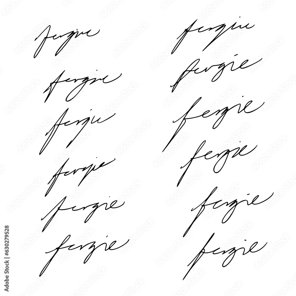 Personal Signature Ideas For Documents. Transparent Background Vector ...